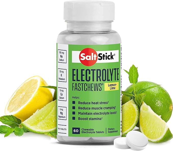 SaltStick Fastchews Chewable Electrolyte Tablets – 60 Tablets Lemon ...